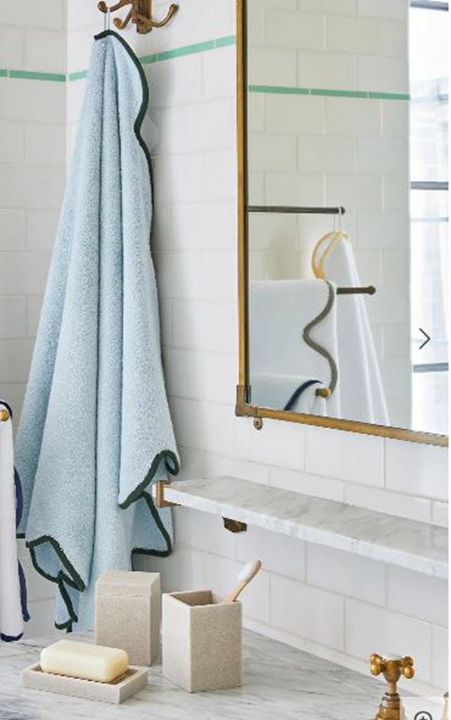 Powder Blue & Forest Green Chairish Towels – HempsteadThread